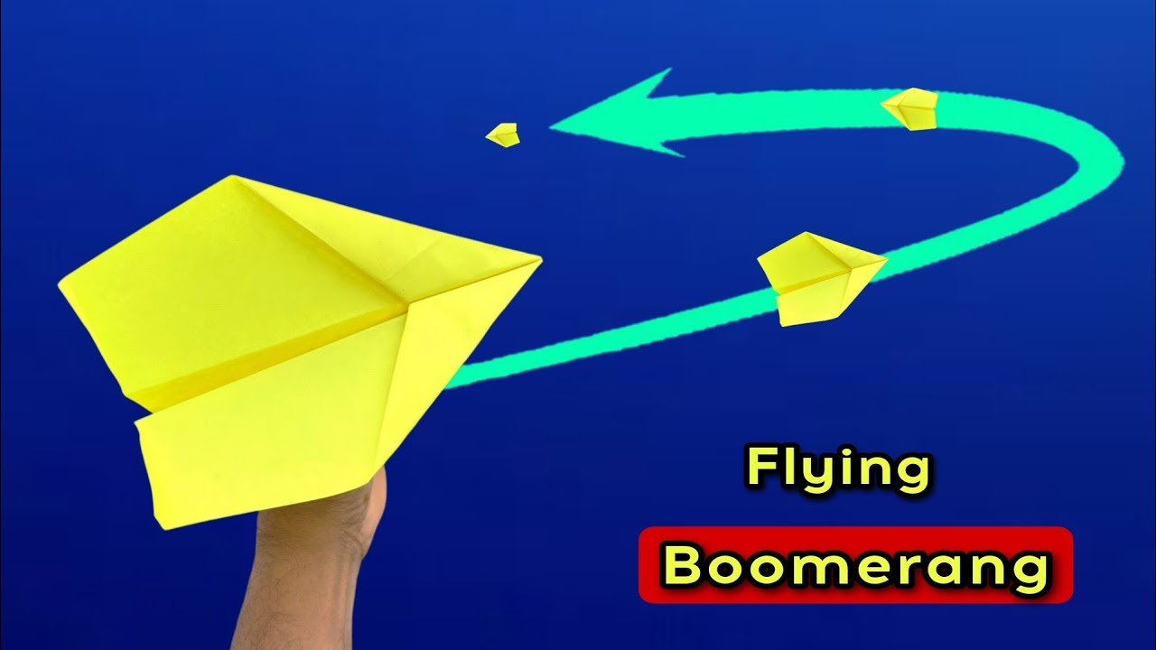 flying paper boomerang, how to make a4 boomerang, best flying paper ...