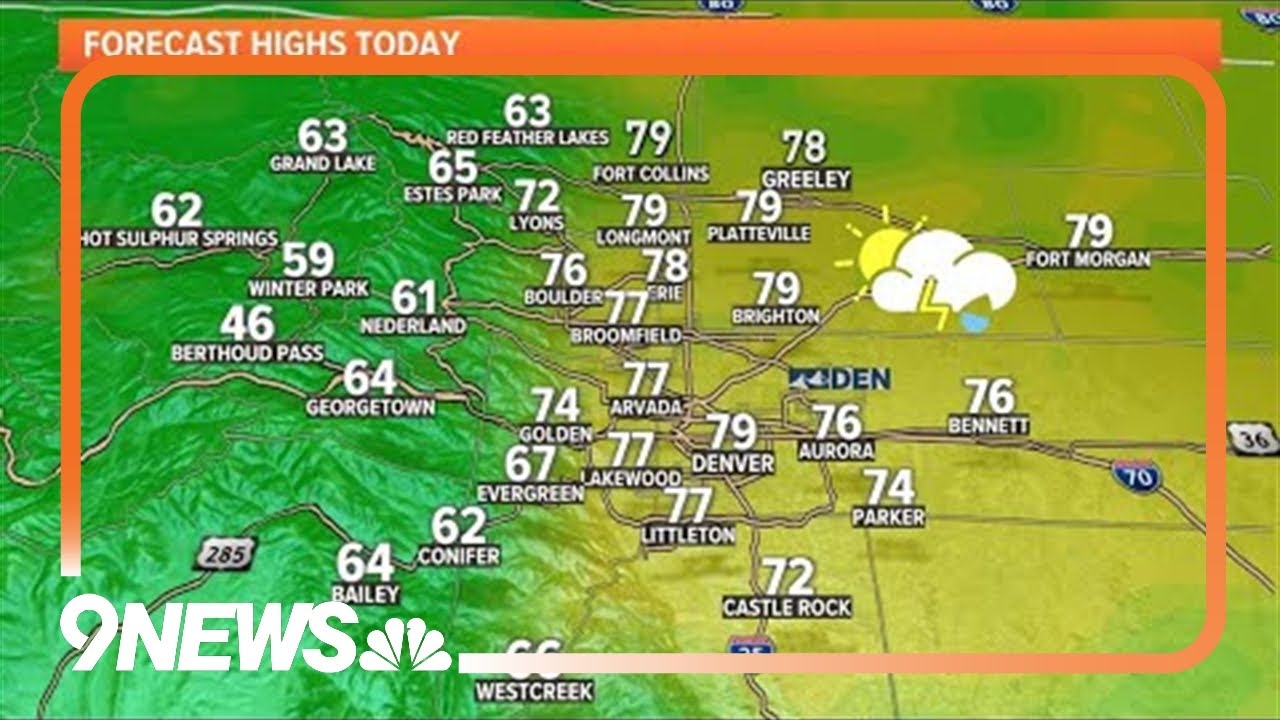 Colorado forecast: Sunshine with highs near 80 degrees - YouTube