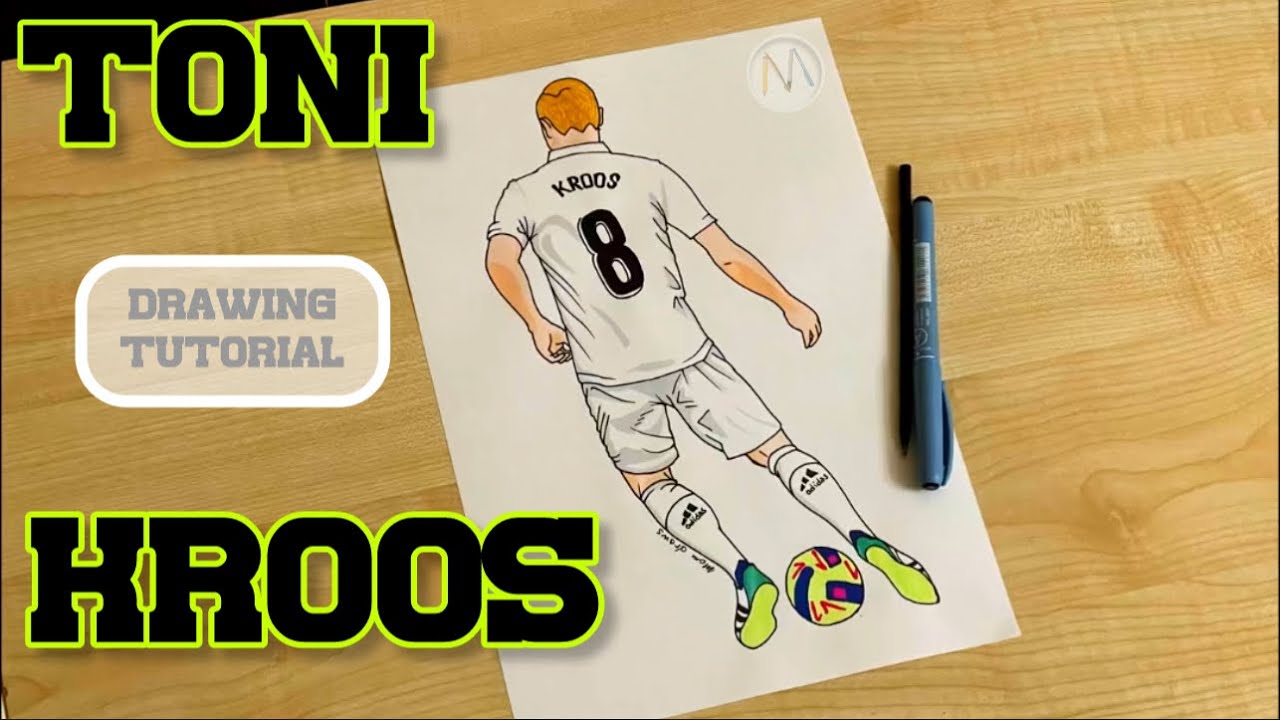 How to draw a football player of Real Madrid / How to draw Kroos / Toni ...