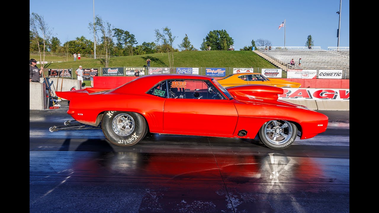 first time drag racing (69 camaro) - YouTube
