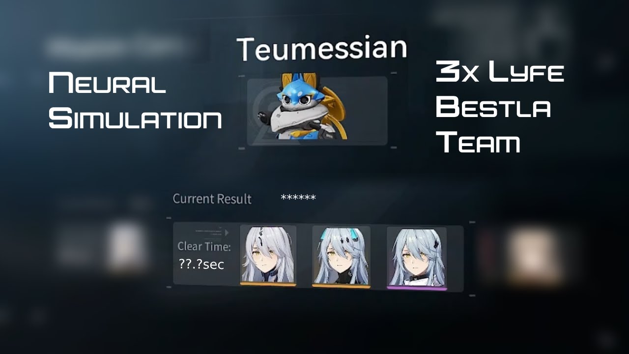 Neural Simulation Run: Teumessian vs Triple Lyfe Bestla Team | F2P ...