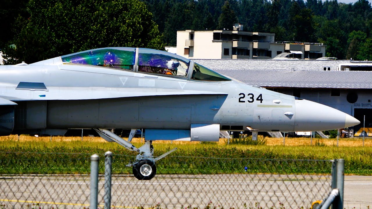 Female Back Seater in Swiss F/A-18 Hornet. [4K] - YouTube