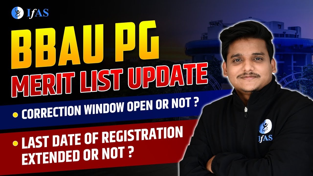BBAU PG Admission Process Update | BBAU PG Last Date of Registration ...