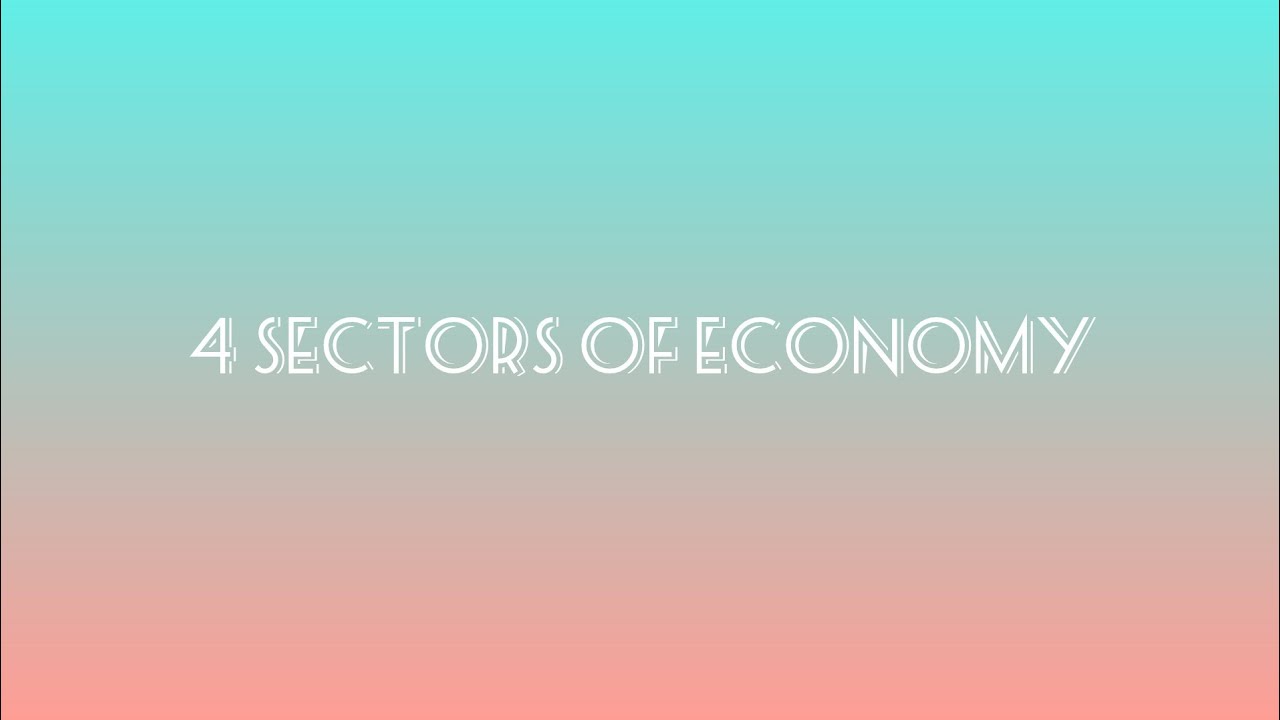 Sectors of economy | 4 sectors of economy | private sector | government ...