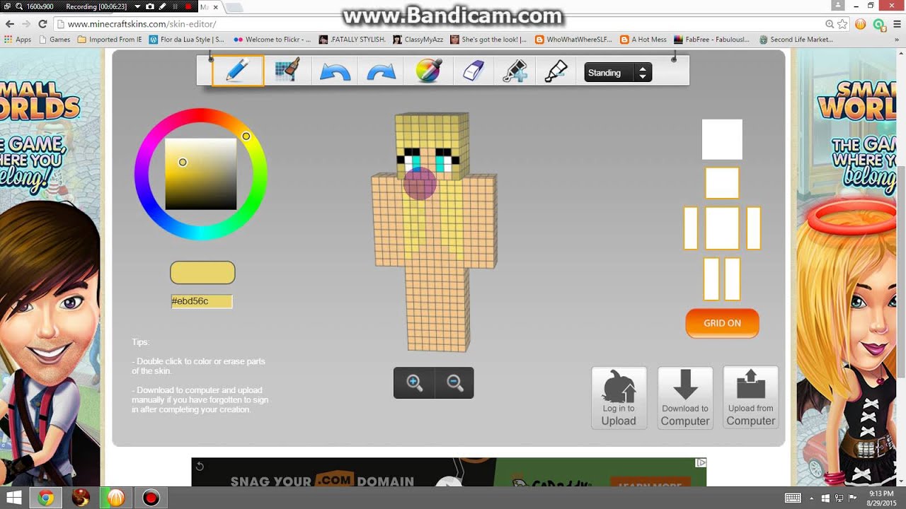 How to shade minecraft hair - YouTube