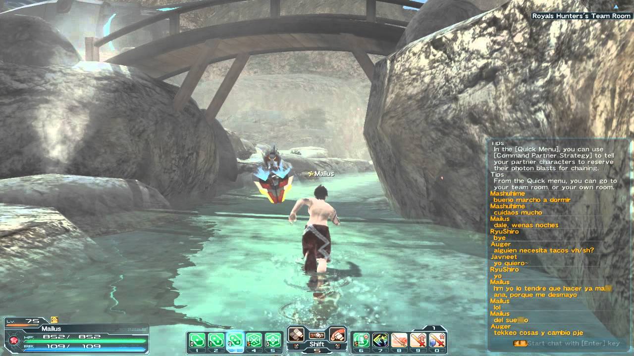 PSO2 Team Room: Hot Springs - YouTube