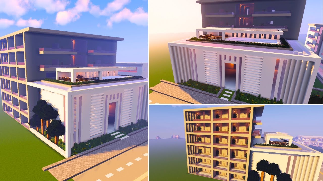 Minecraft Huge Hotel Tutorial | Minecraft Tutorial | Minecraft Hotel ...