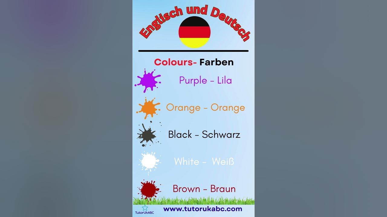 Colours (Farben) in English & German | Simple Multi Language Learning ...