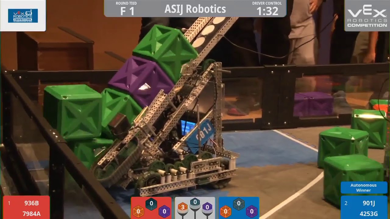 VEX Tower Takeover ASIJ Robotics Challenge Finals Match 2 - YouTube
