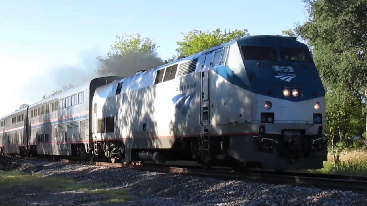 Amtrak P42 56 w/ Weird K5LAM Leads The Texas Eagle 22 Thru FM 1626 In ...