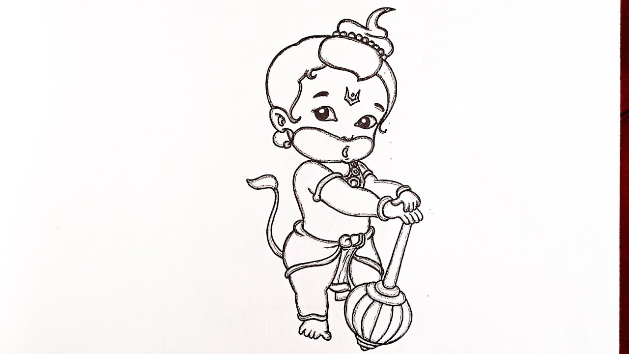 How to Draw Lord Hanuman full Body | Step by Step - YouTube