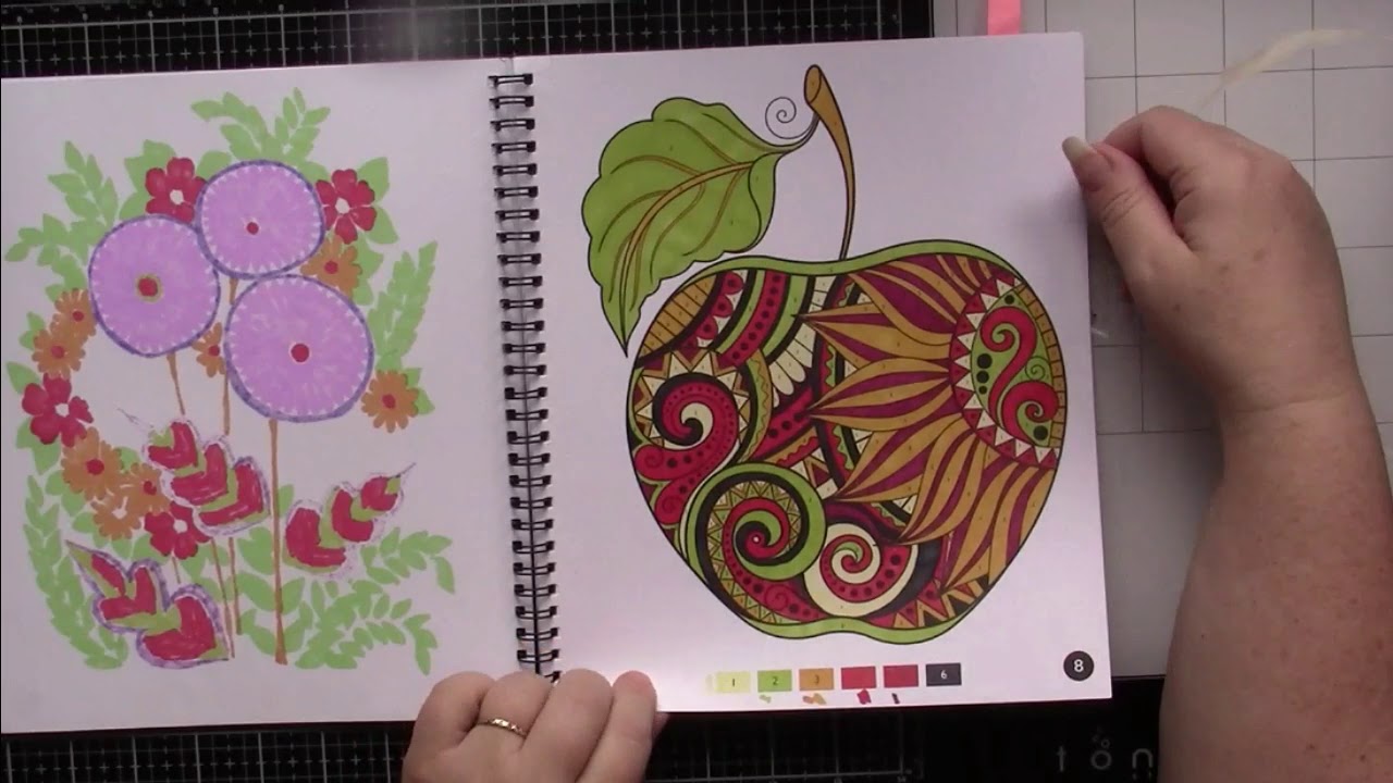 1st Completed Coloring Book Flip Through - YouTube