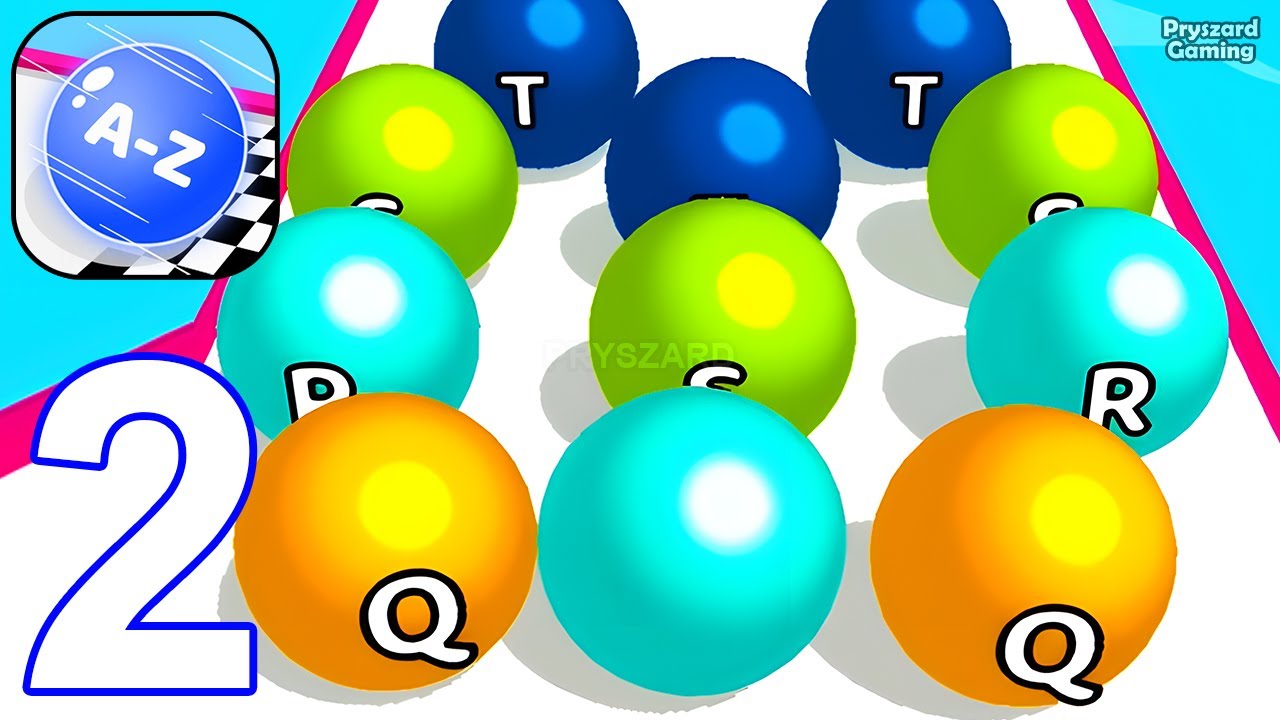 AZ Run - 2048 ABC Runner - Gameplay Walkthrough Part 2 Ball Letters A-Z ...