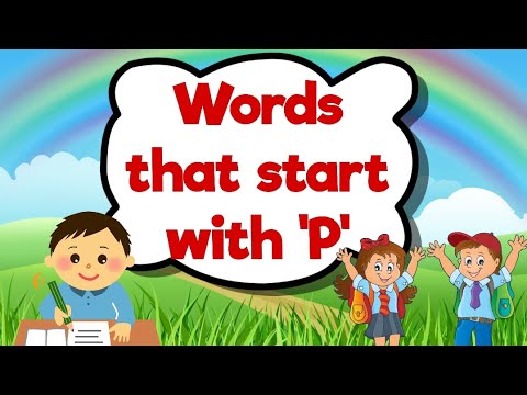 Words that start with P| Alphabet P with examples for Toddlers| P words ...