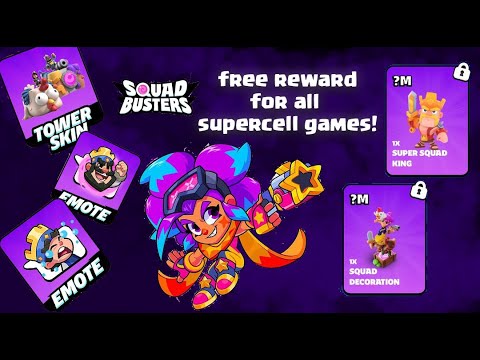 free rewards for all supercell games! how to get squad busters skins ...