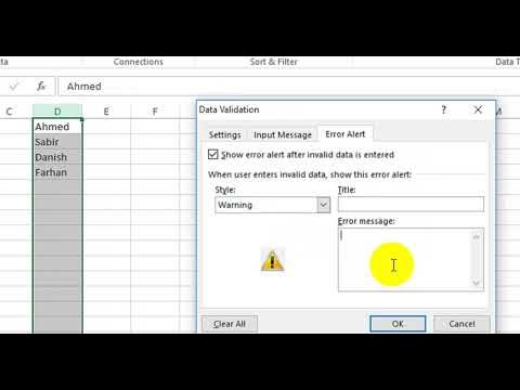 Pop up message in Excel - YouTube