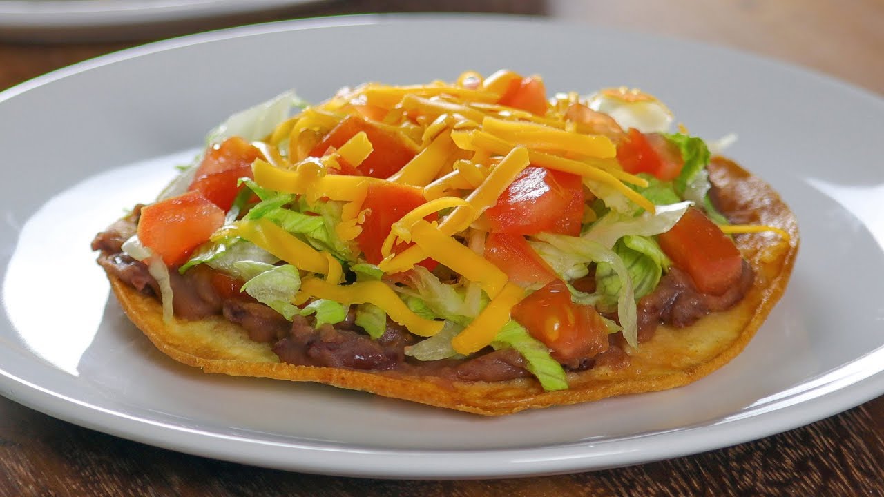 Meatless Bean Tostadas Recipe | How to Make Tostadas - YouTube