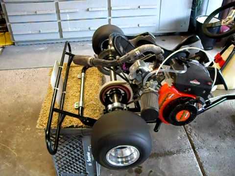 almost first start of my briggs animal kart - YouTube