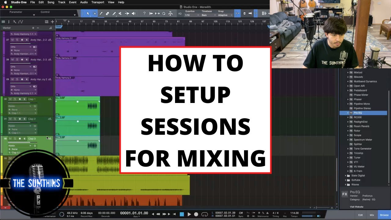 How To Setup A Session & Get Ready For Mixing - YouTube
