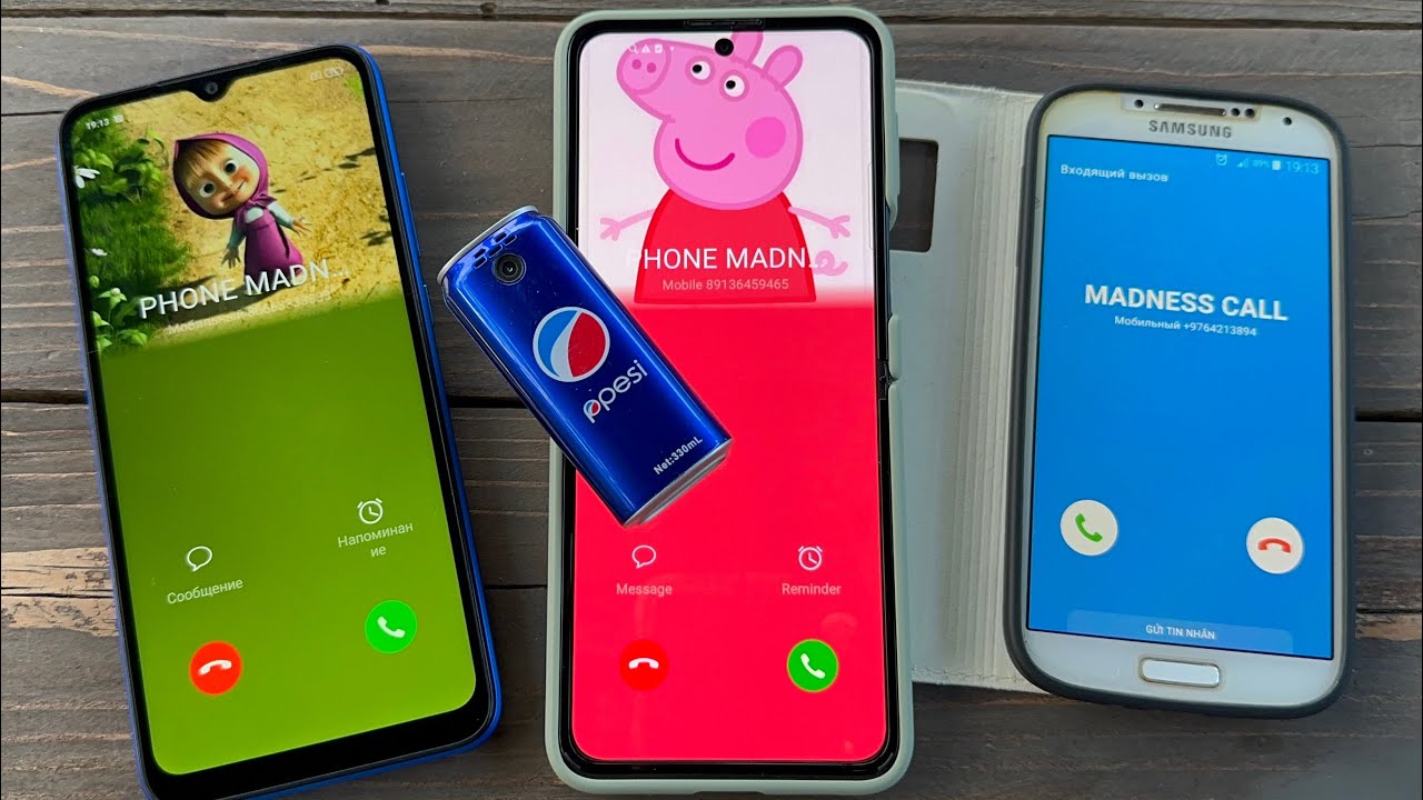 Incoming Call Three Samsung Galaxy S4 vs Redmi 9C vs Samsung Z Flip3 ...