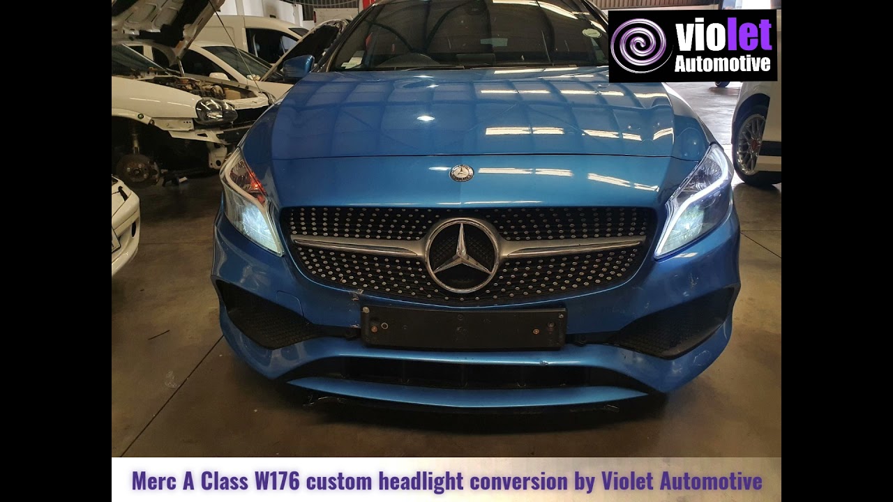 Mercedes Benz A Class W176 custom headlights done at Violet Automotive ...