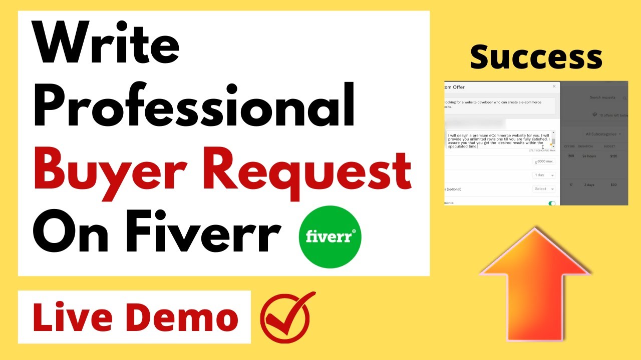 How to Send Buyer Request on Fiverr | Fiverr Buyer Request | Buyer ...