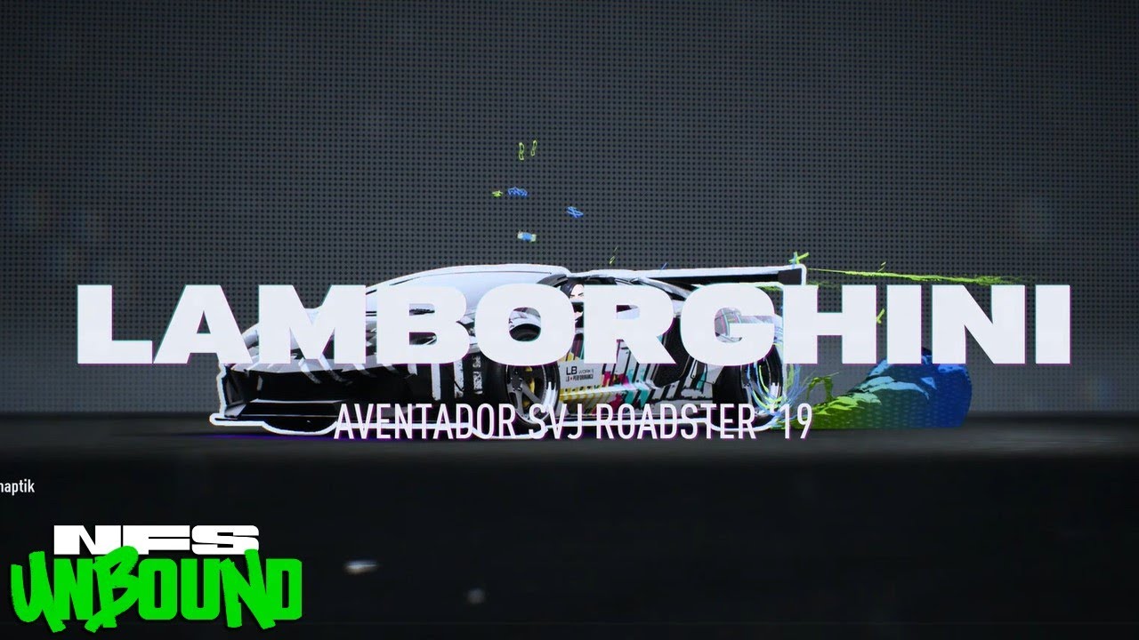 NFS Unbound deliver the machine Lamborghini Aventador SVJ Roadster 2019 ...