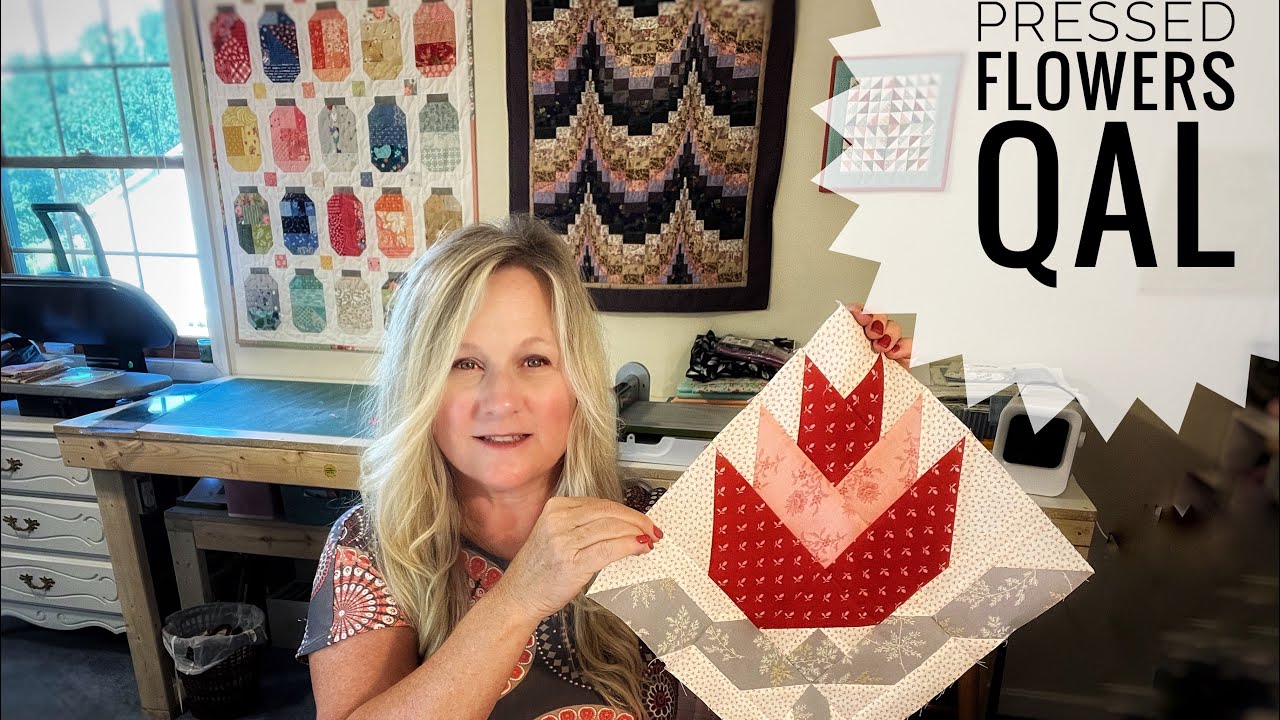 Pressed Flowers Quilt Along Block #5 - YouTube