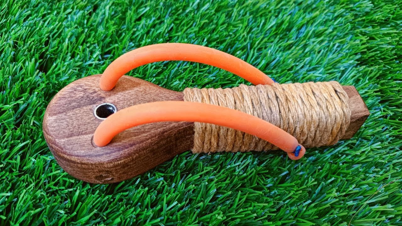 Innovative slingshot with tube and rope (simple and accessible) - YouTube