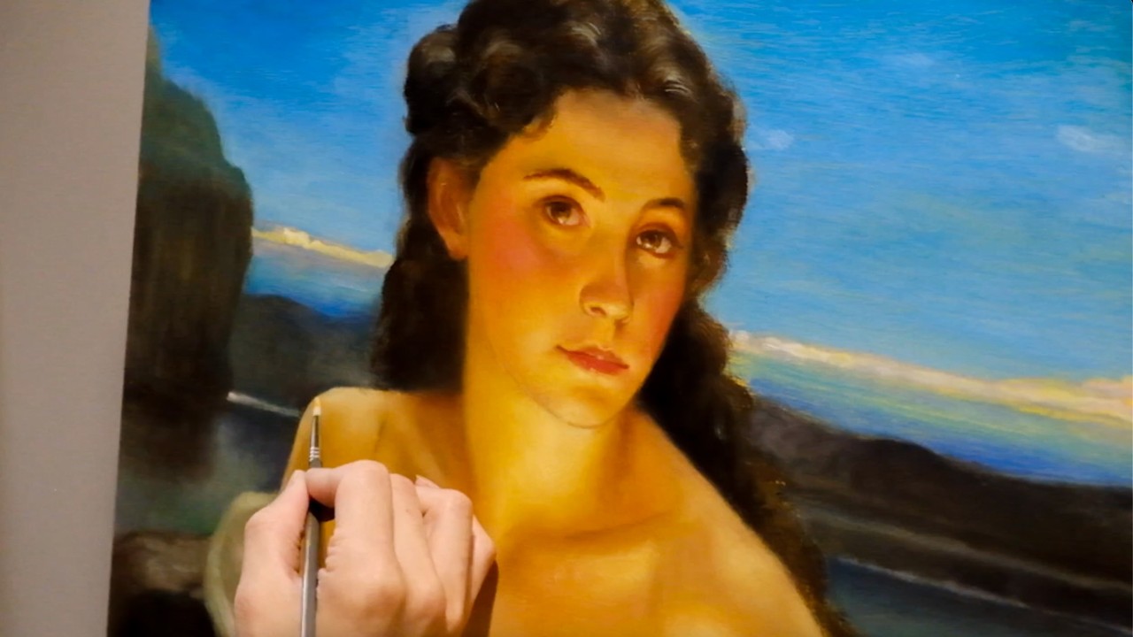 Original Oil Painting Start to Finish, indirect Painting Method on Skin ...