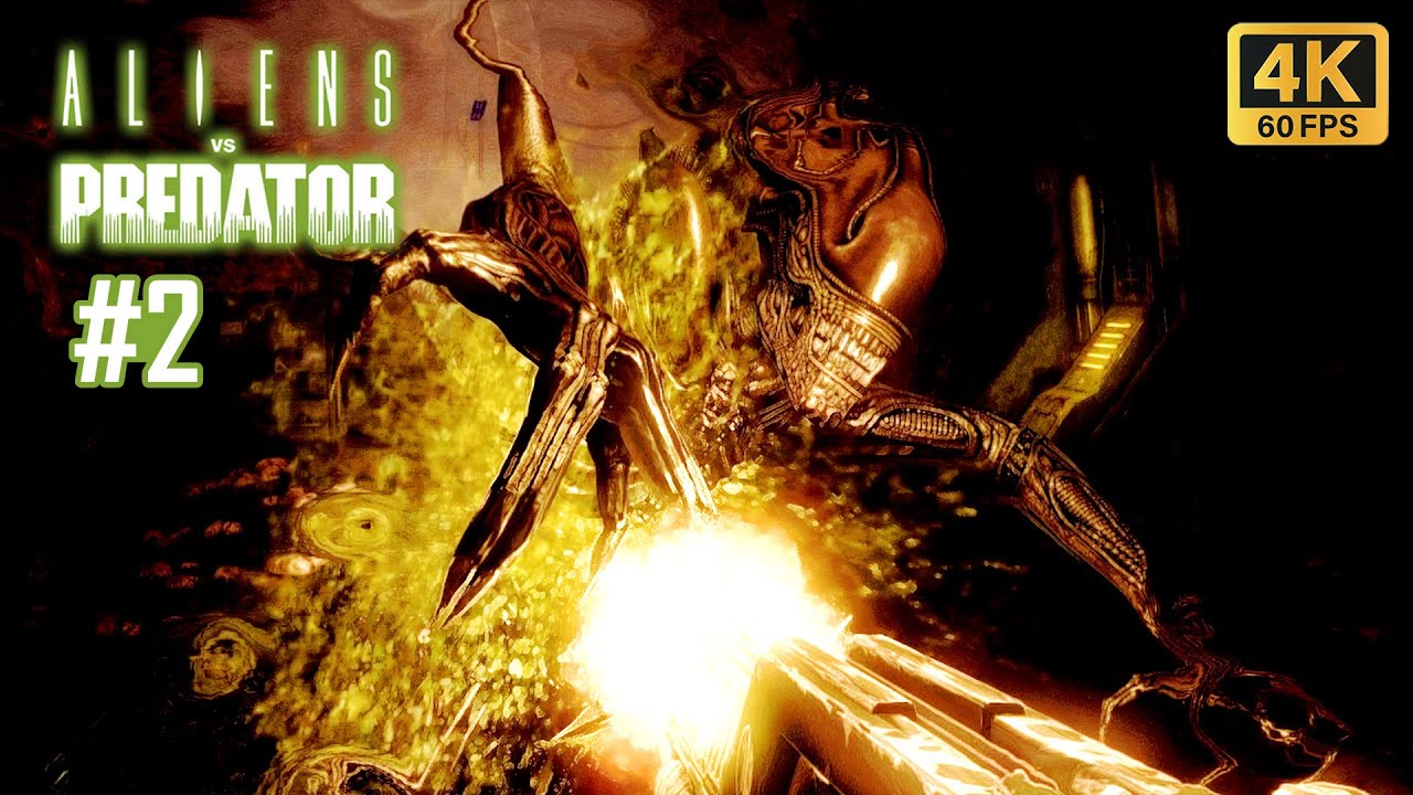 Marine Campaign Gameplay Walkthrough Movie: Aliens vs. Predator Part 2 ...