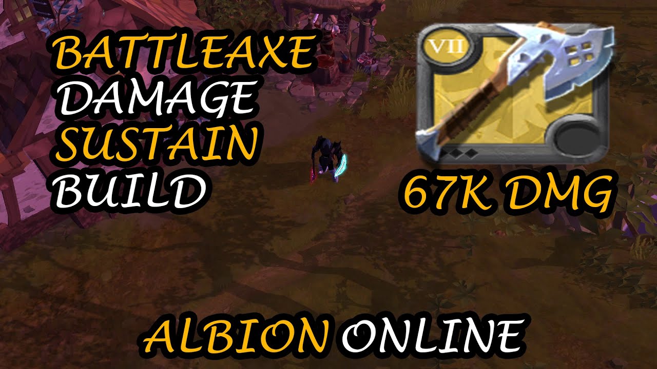 Battleaxe Damage/Sustain Build - 67K DMG - Albion Online (Arena) - YouTube