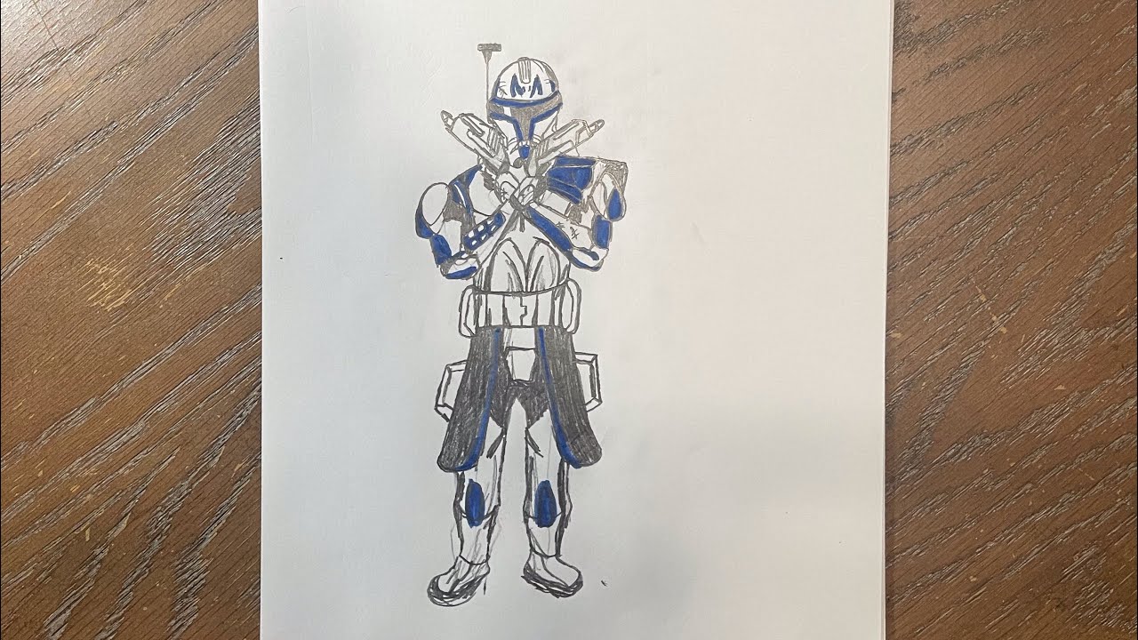 Captain Rex drawing (The clone wars) - YouTube