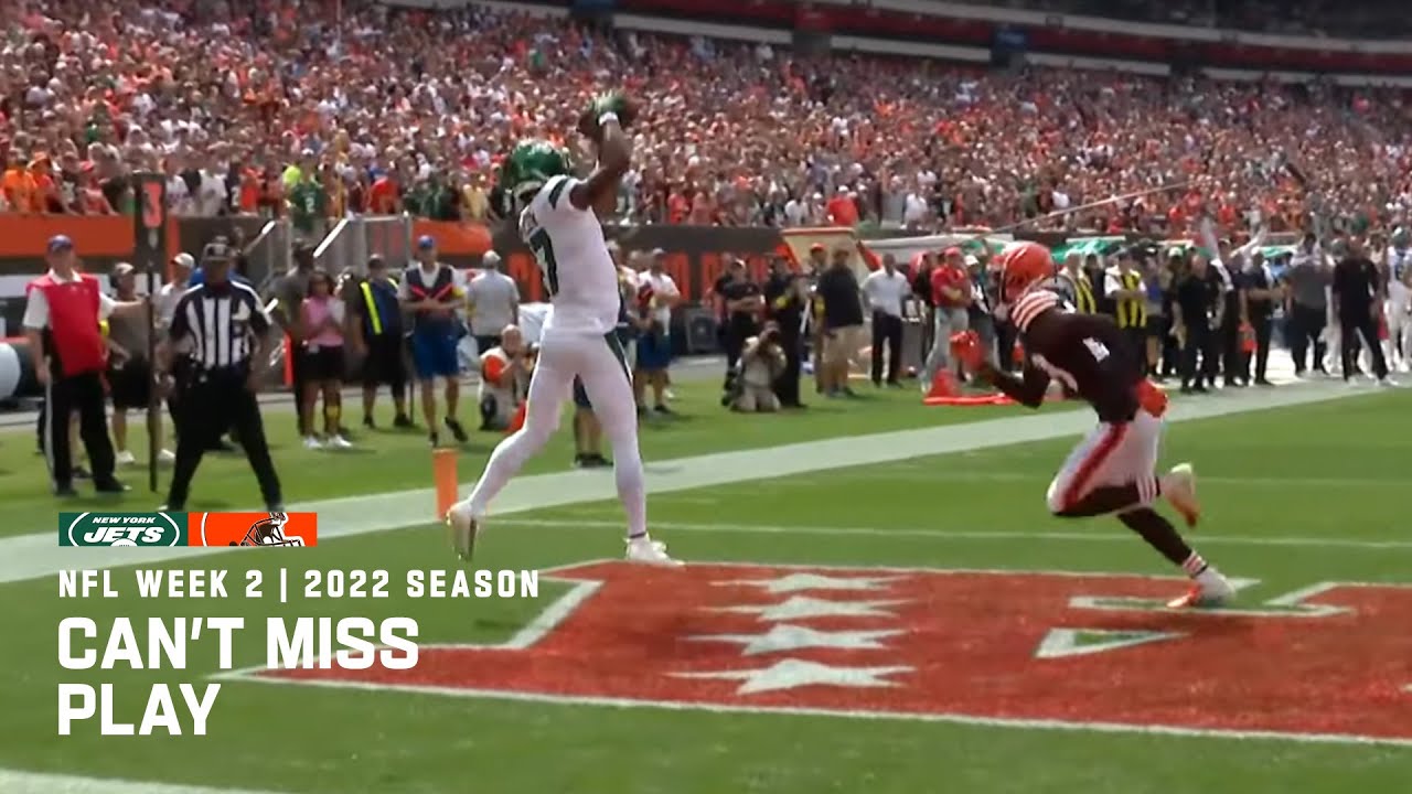 Garrett Wilson's First Career Touchdown! - YouTube