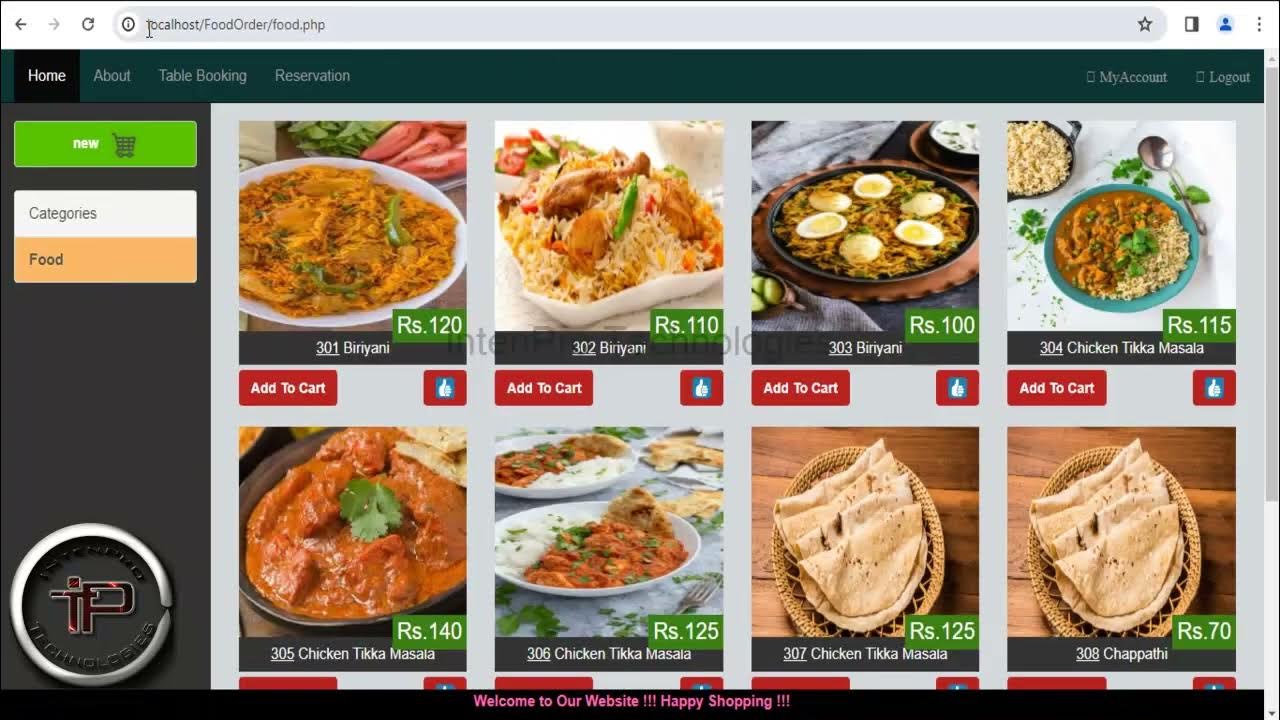 Web Application | Food order and Table Reservation System Using PHP | Final year projects ...