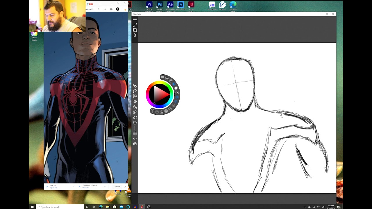 Drawing Tutorial: Miles Morales - YouTube