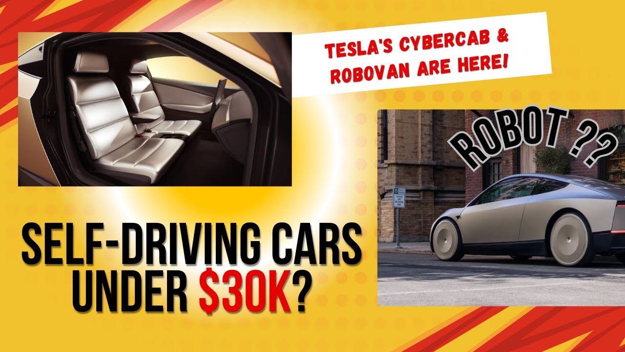 Elon Musk Unveils Tesla's New Self-Driving #Cybercab & #Robovan | # ...