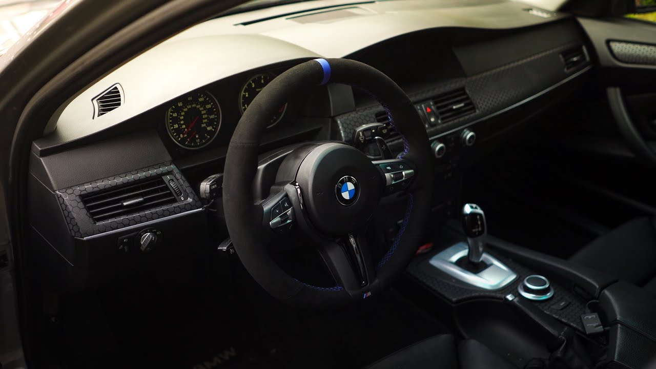 Ultimate BMW E-Chassis Mod - F8x/F10 Style Steering Wheel Install - YouTube
