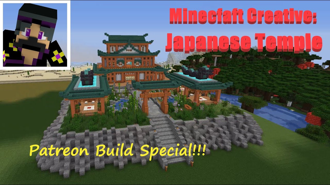 Japanese Temple Build in Minecraft Creative - YouTube