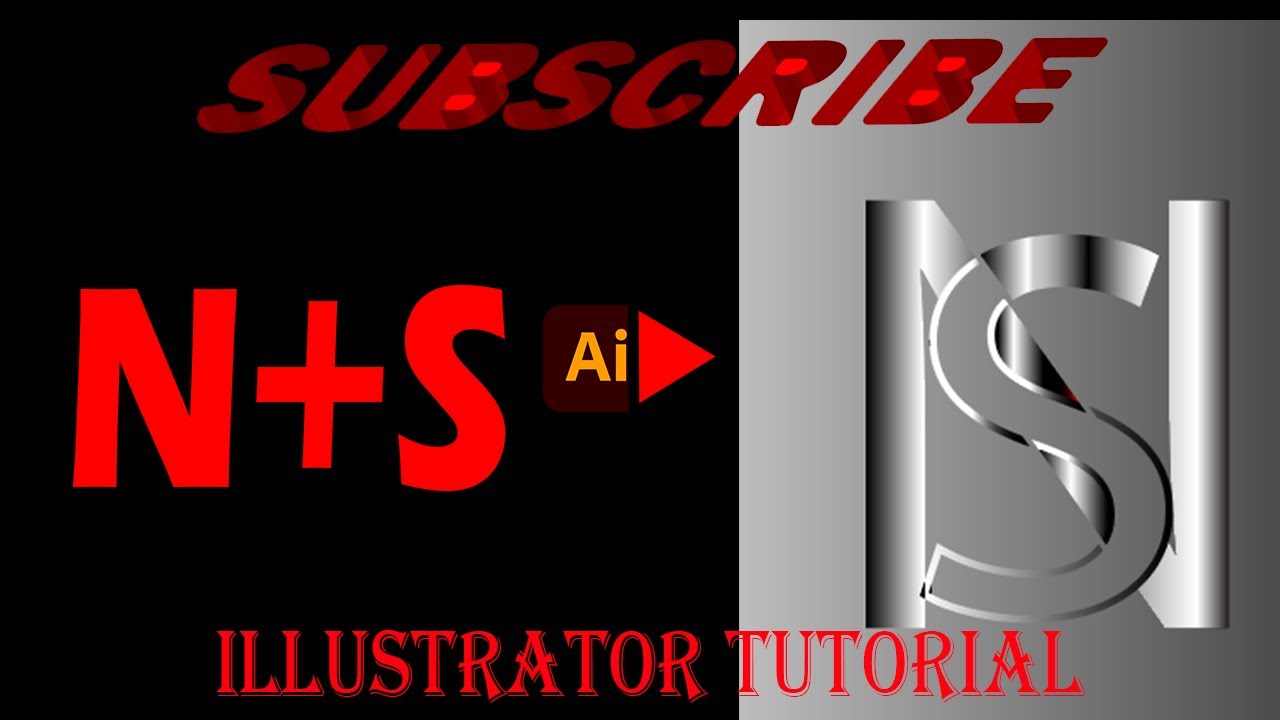 NS logo design in illustrator || AI || - YouTube