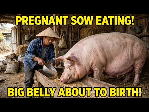 Feeding Sow Pig - Sow Eating Strong Raising 8 Piglets Fat! | Kim Boi Farm Life#feedingsowpig #sowpig