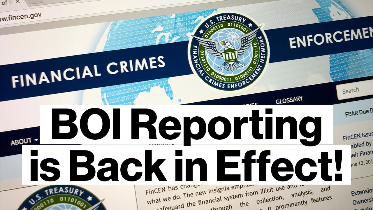 BREAKING: BOI Reporting is Back in Effect (January 20, 2025) - YouTube