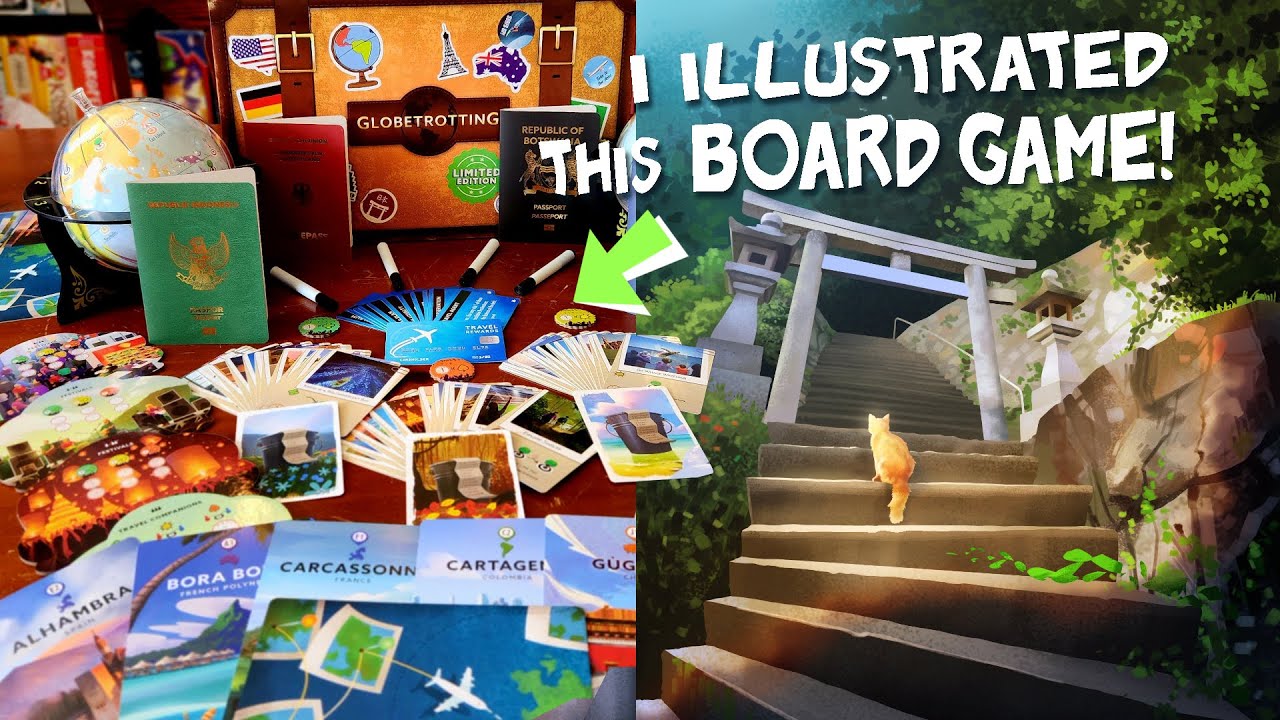 I ILLUSTRATED This Awesome Travel BOARD GAME | Globetrotting Art ...