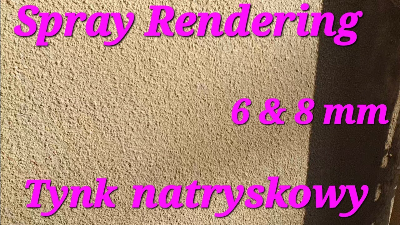 Spray rendering 6 & 8 mm. Tynk natryskowy 6 i 8 mm. - YouTube