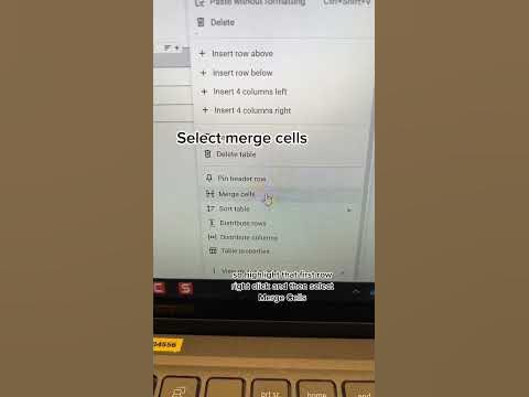 Merge Cells into a Single Row in Google Docs - YouTube