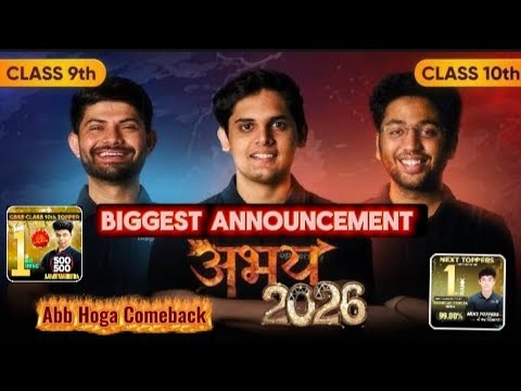 ABHAY BATCH 2026  ANNOUNCEMENT { Comeback Time 😤 } For 9th & 10th 