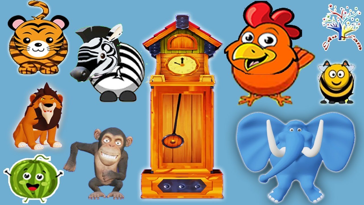 🐔⏰ Animal Sounds, Hickory Dickory Dock, Old MacDonald - 1 Hour+ LIVE ...