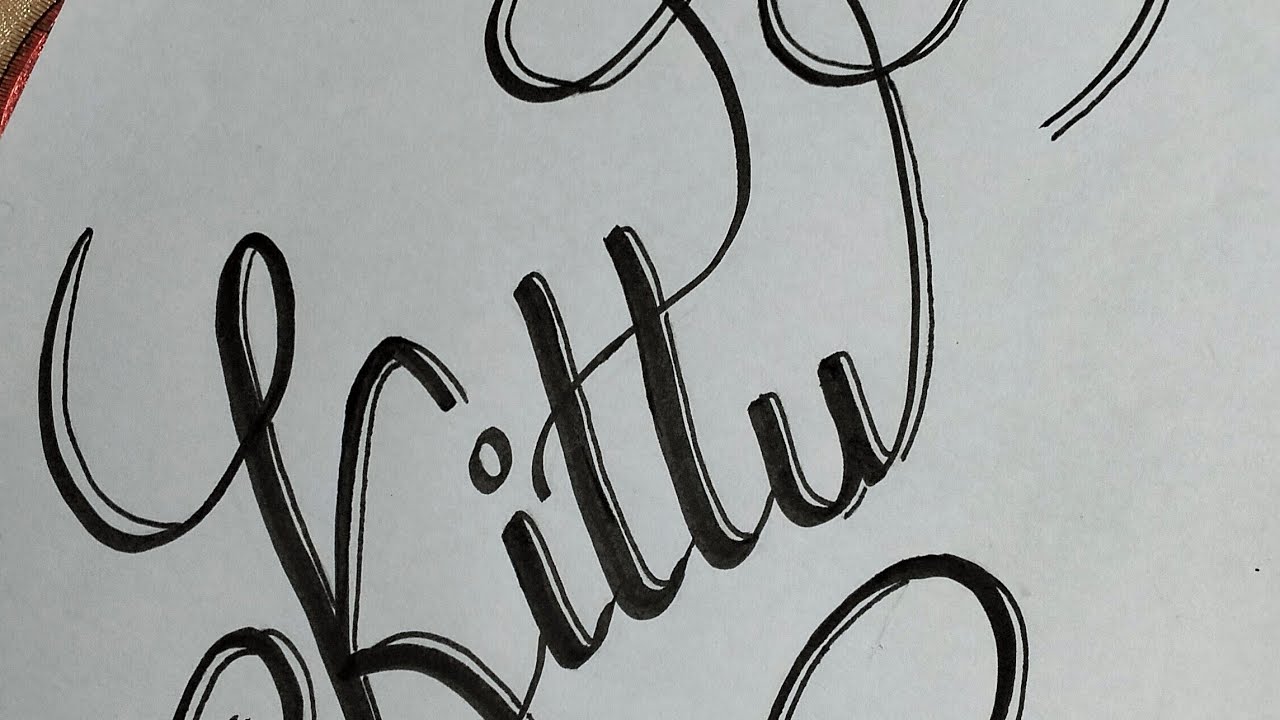 'kittu' name written by pen.. #calligraphymasters #penart # ...