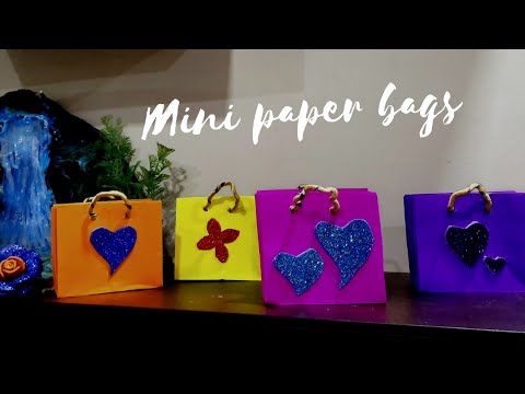 DIY mini paper bag|how to make mini paper bags - YouTube