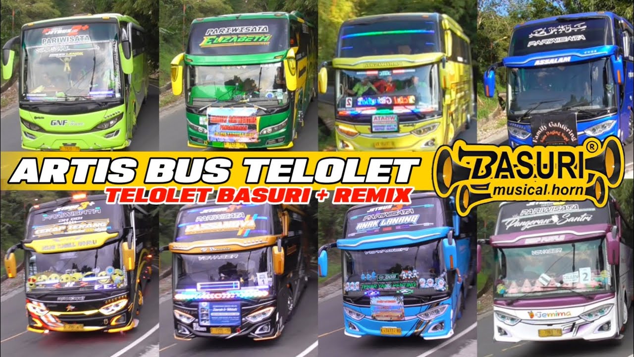 FULL TELOLET BASURI ARTIS BUS INDONESIA | MAKIN BANYAK BUS PASANG ...